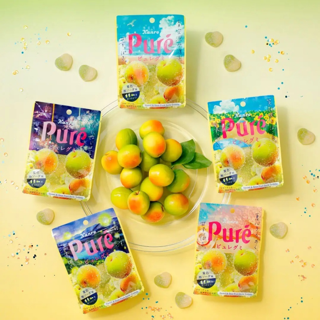 最新口味 日本限定Kanro甘樂Pure軟糖水果軟糖QQ糖檸檬草莓青蘋果梅子蜜柑葡萄水蜜桃櫻桃夾心軟糖零食糖果立體軟糖 | 蝦皮購物