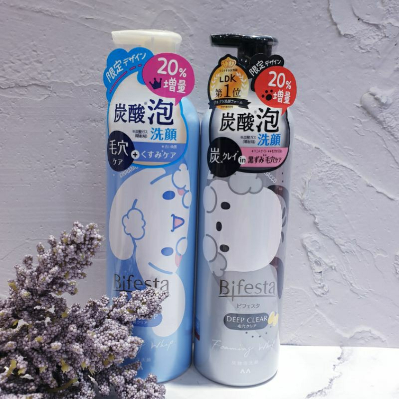 日本 Bifesta 碧菲絲特碳酸泡洗顏(大耳狗限定增量版)20%增量~216g/瓶 | 蝦皮購物
