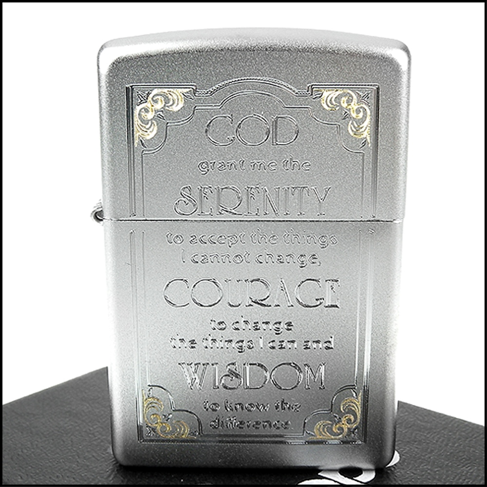 ☆福星屋☆全新【ZIPPO】美系~Serenity Prayer-寧靜禱告文雕刻設計打火機 NO.28458 | 蝦皮購物