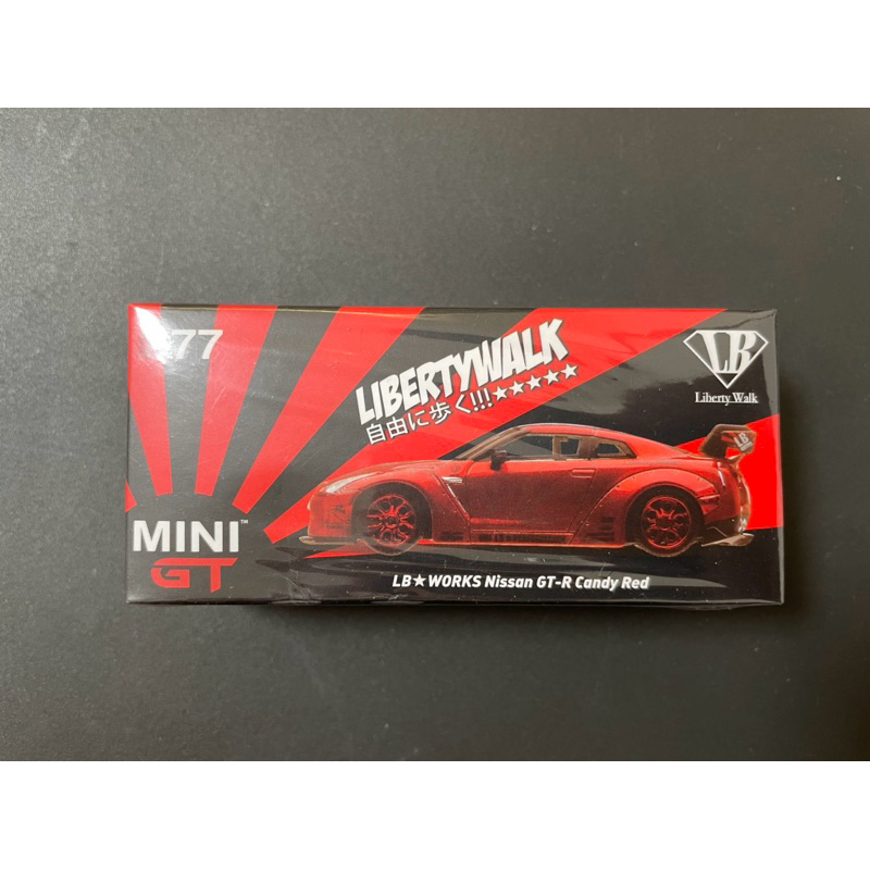全新膠膜未拆！MINI GT 1/64 - #77 LBWK Nissan GTR Candy Red！東瀛戰神！ | 蝦皮購物