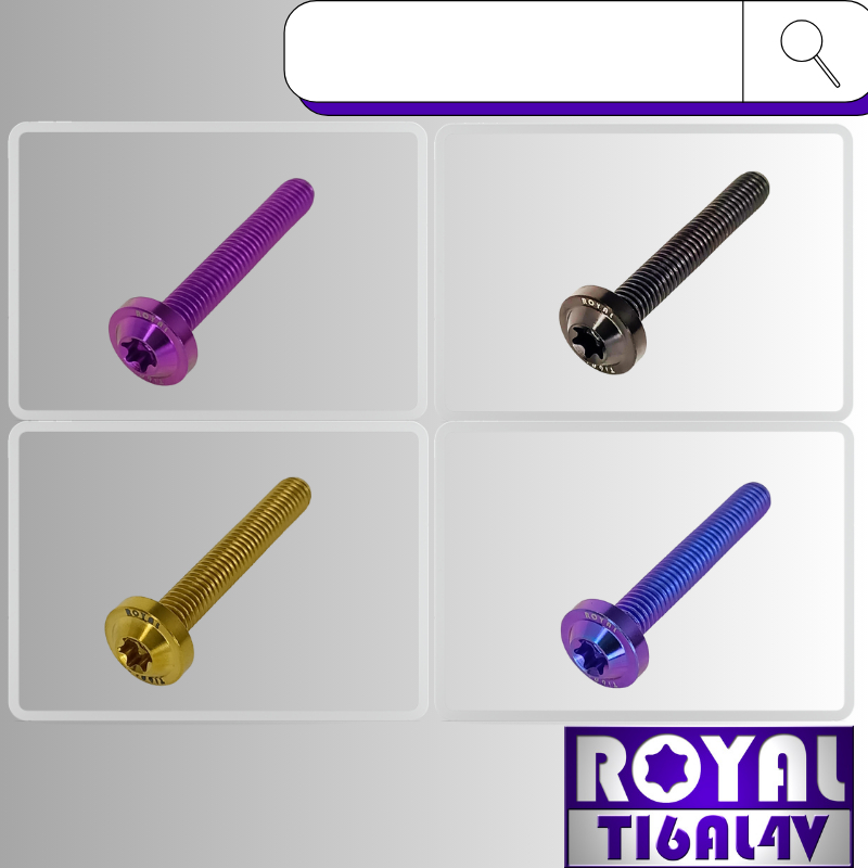 【瘋螺絲】ROYAL 鈦合金螺絲★ M5*50F P:0.8 飛碟頭螺絲★64鈦/正鈦/鈦合金螺絲★出貨附發票★四色可選 | 蝦皮購物