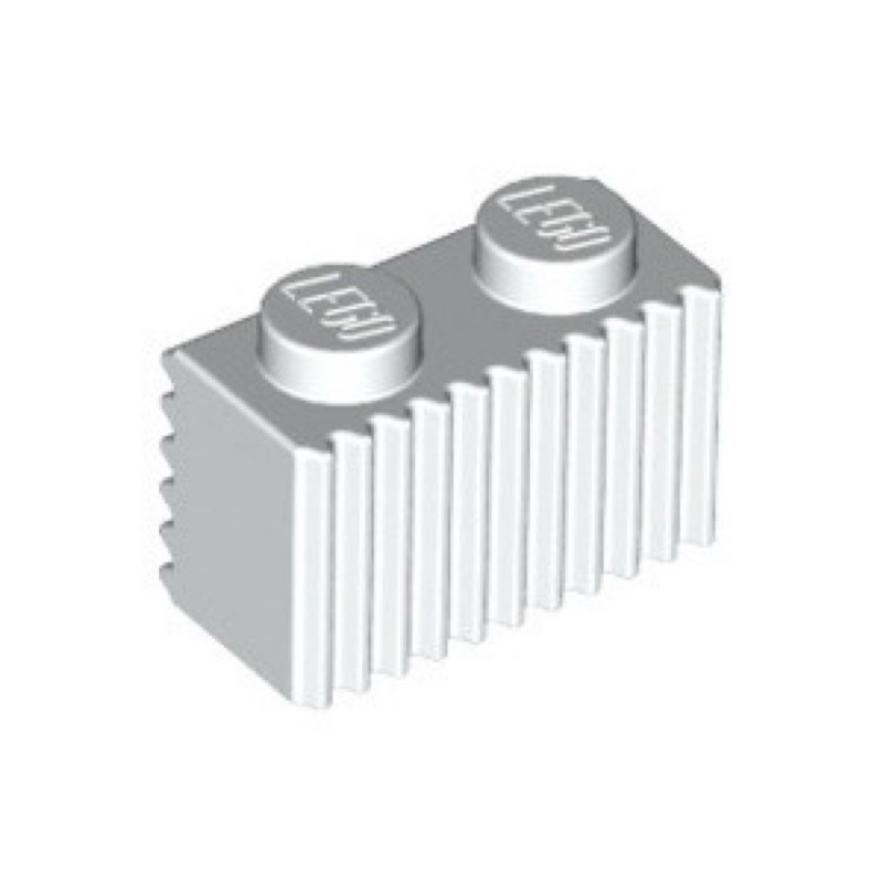 樂高 新版 LEGO 白色 1x2 雙面 條紋磚 2877 287701 積木 White Brick Grille | 蝦皮購物