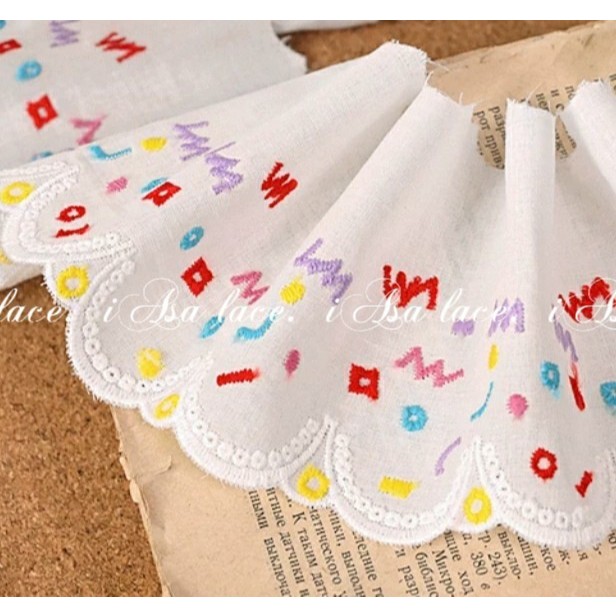 奶油彩紅蛋糕《iAsa愛莎の》手作材料 寬10~18cm日單彩繡棉布刺繡花邊diy服裝童裝家居手帳裝飾材料 | 蝦皮購物