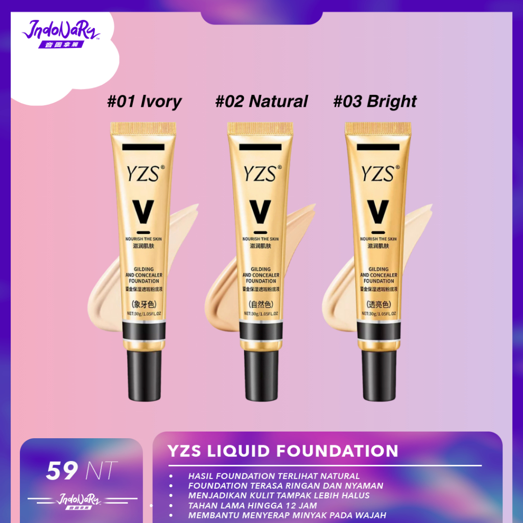 YZS V Lightening Liquid Foundation Moisturize Skin KEXY | 蝦皮購物
