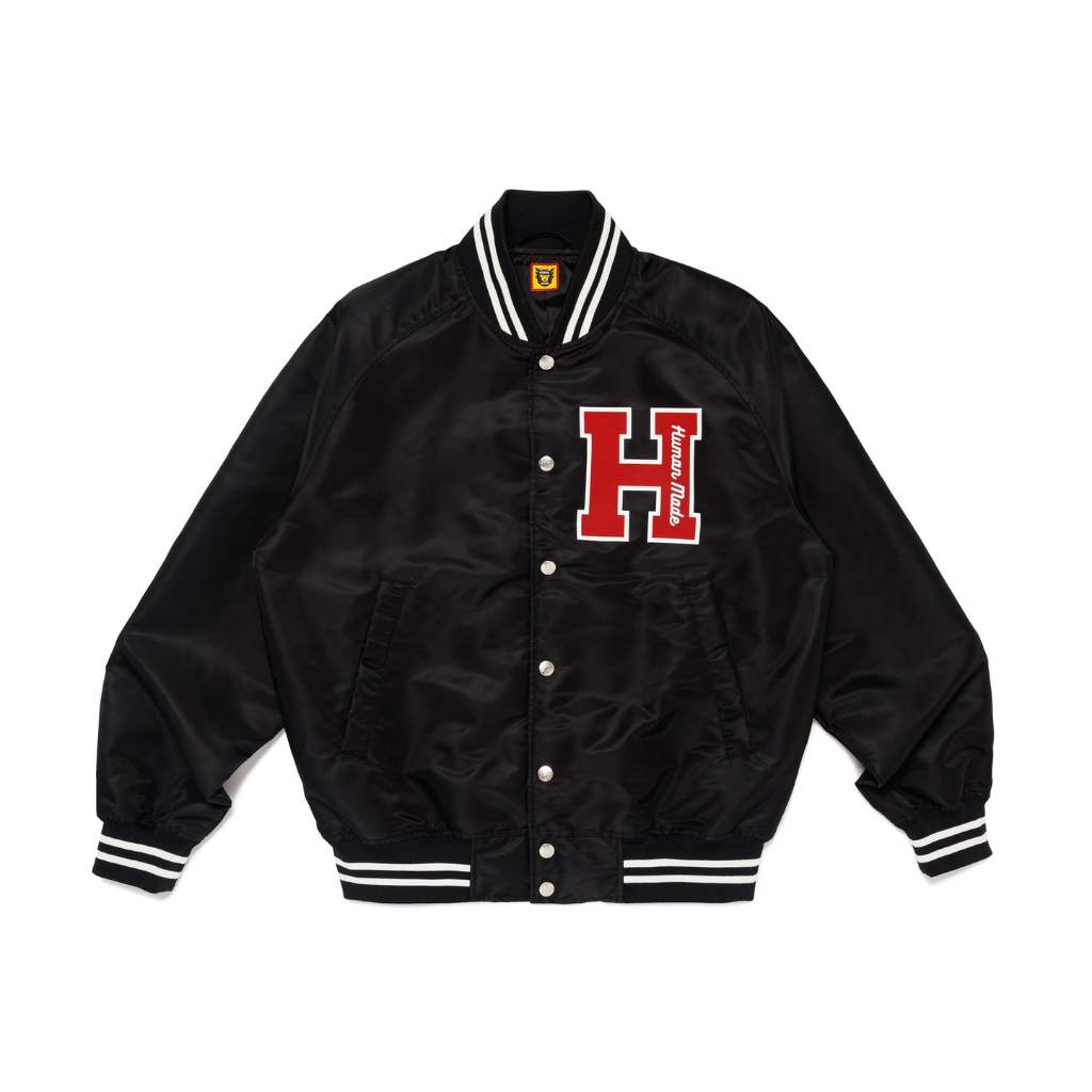 【日貨代購CITY】2024AW HUMAN MADE NYLON STADIUM JACKET 棒球 外套 緞面 尼龍 | 蝦皮購物