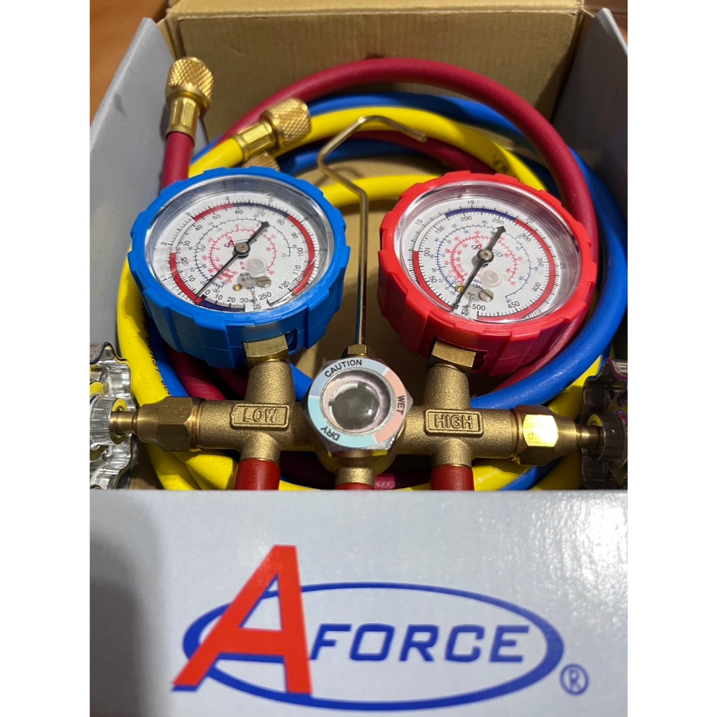 台灣AFORCE 銅製有視窗銅 R22 R134A R404A雙表組 高壓 底壓 錶組 全新現貨供應 | 蝦皮購物