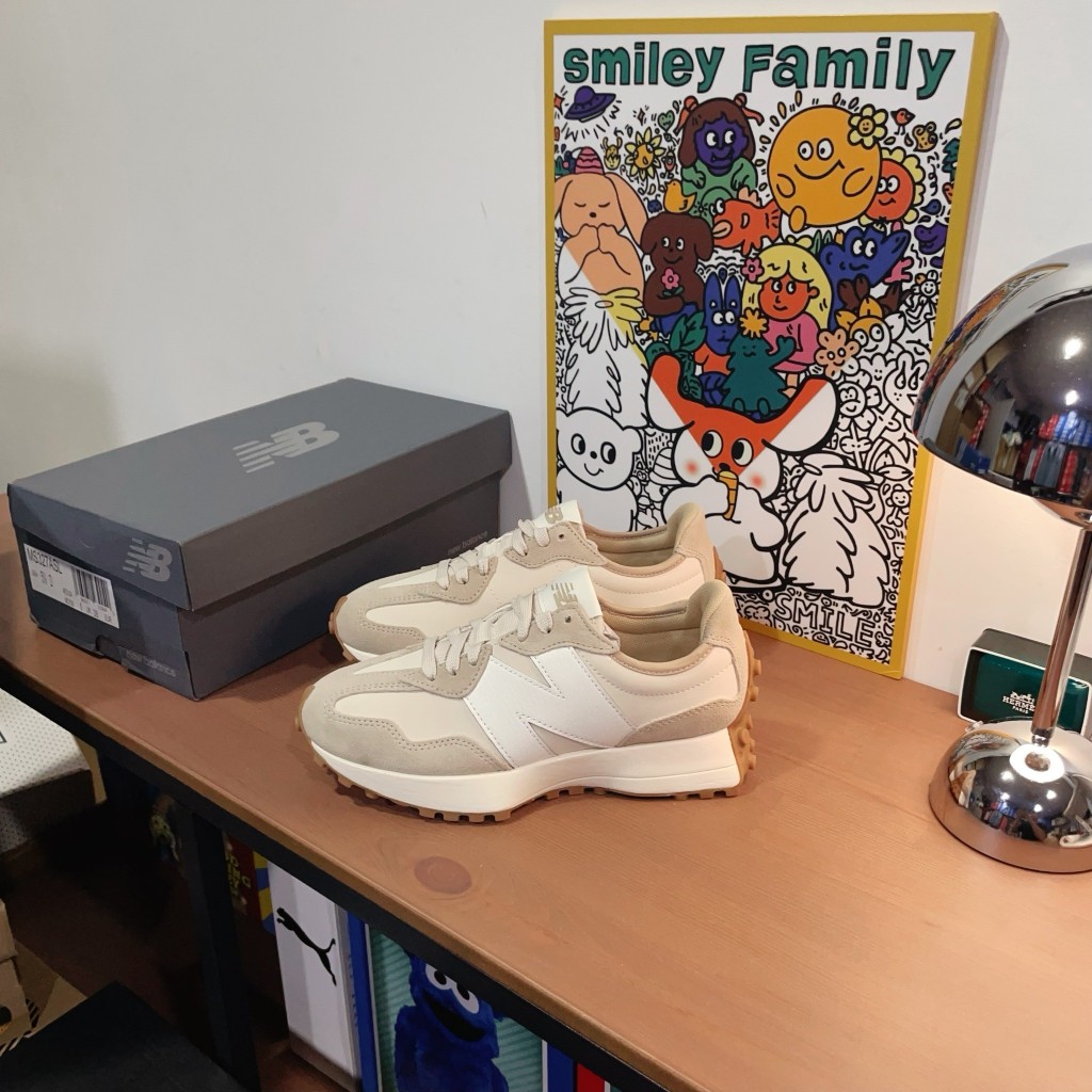 Sugar_tw - 現貨 New Balance 327 歐洲限定 焦糖奶茶 奶茶色 白色 復古鞋 MS327ASL | 蝦皮購物