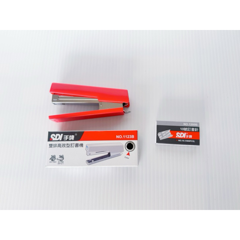 328《台灣現貨》釘書機 訂書機 10號 SDI 1123B 雙排 高效型(附針) 手牌 訂書針 | 蝦皮購物
