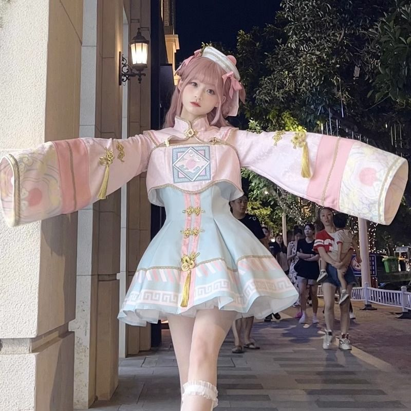 萬聖節 小僵尸cos服 小僵尸大全套Lolita裙 JSK日常輕LO裙 甜心国风 粉色小僵尸洛丽塔正版JSK可爱洛麗塔 | 蝦皮購物