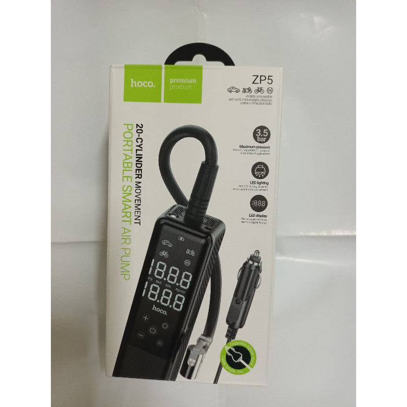 全新【hoco. 浩酷】ZP5 美迪智能充氣泵 / 車用打氣自動機 | 蝦皮購物
