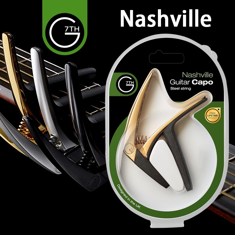 【終身保固】英國 G7th Nashville Capo 移調夾 民謠吉他 快速彈簧固定 快速移調夾 夾式移調夾 K金 | 蝦皮購物