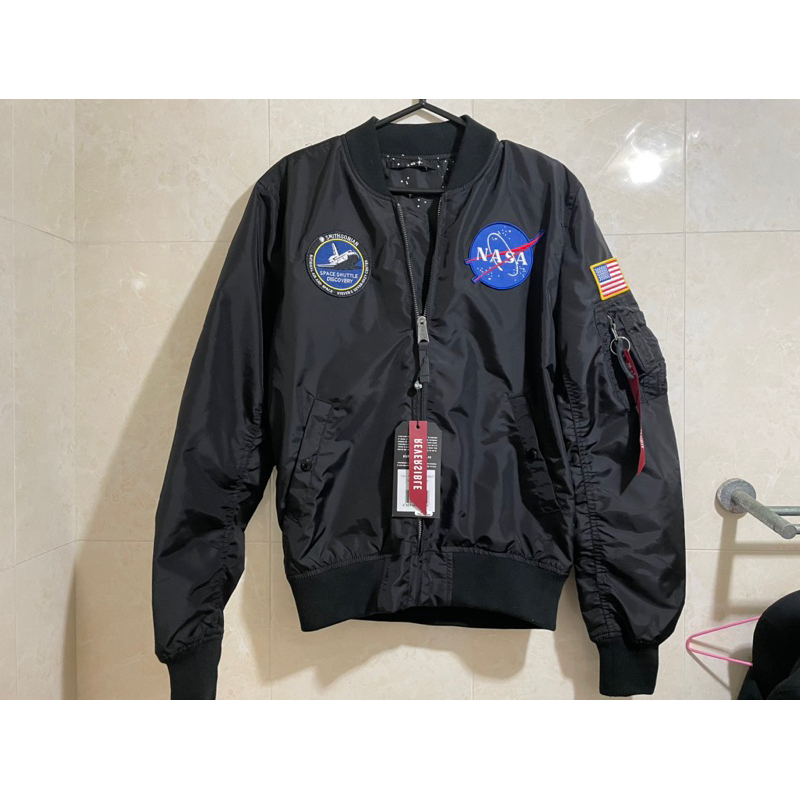 全新 歐版Alpha industries MA-1 nasa tt 雙面穿 軍裝 薄外套 飛夾 空軍外套 夾克 飛行 | 蝦皮購物