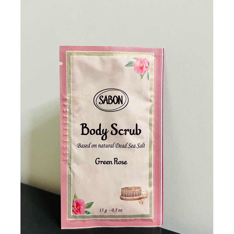 SABON 以色列綠玫瑰身體磨砂膏 15g/賦活天竺葵 死海鹽頭皮磨砂膏8g | 蝦皮購物