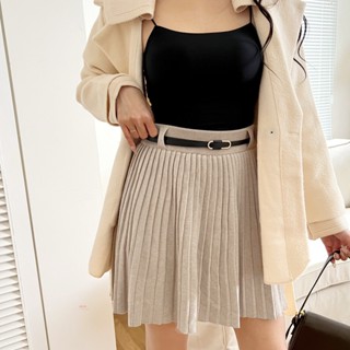 闆娘超推 好顯瘦 附皮帶 長腿小心機 包心紗百褶短裙 BENBEN《EL-763》現貨 | 蝦皮購物