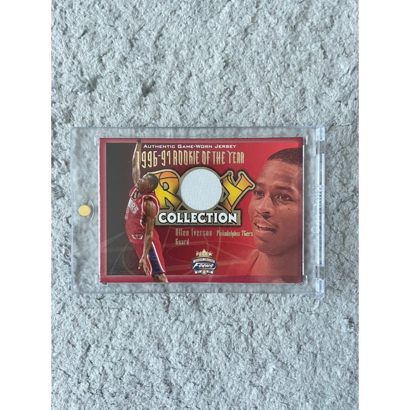 Fleer ROY Allen Iverson AI 戰神 球衣 jersey patch 艾佛森 76ers NBA | 蝦皮購物