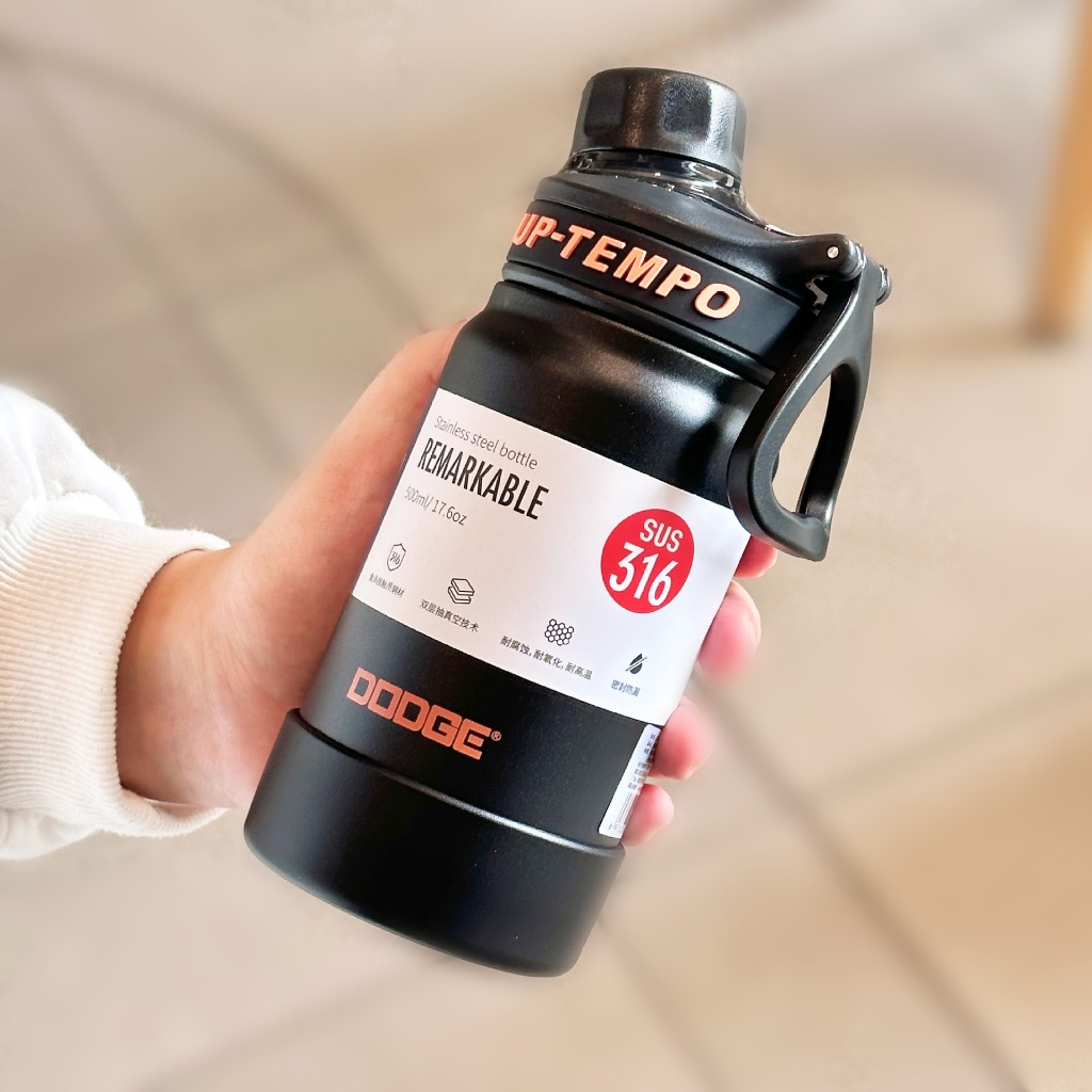新款 500ml/630ml/830ml希樂道奇316不鏽鋼戶外運動水壺 旋轉杯蓋便攜保温杯 車載咖啡杯 手提式運動水壺 | 蝦皮購物