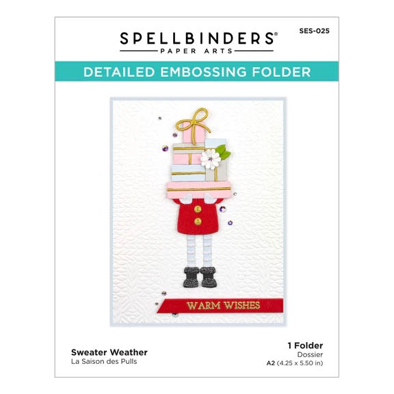 Spellbinders 毛衣天氣浮雕版 Sweater Weather Embossing Folder | 蝦皮購物