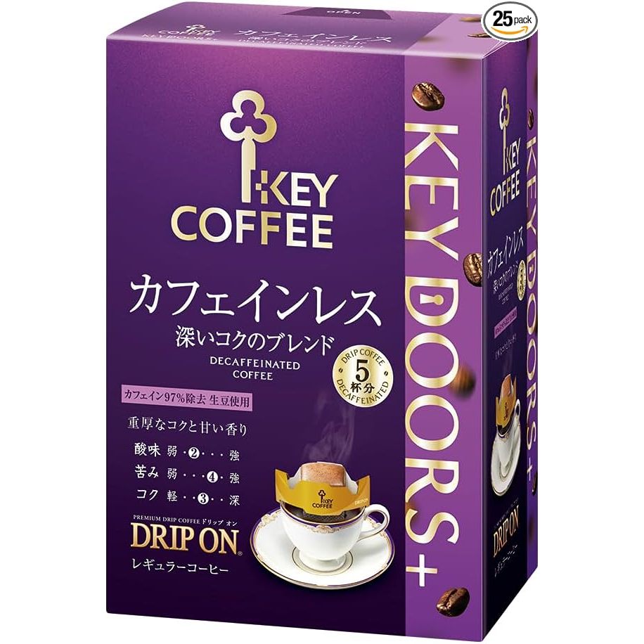KEY COFFEE KEY DOORS+ 滴加脫因咖啡深層混合 7.5 克 x 5 杯 x 5 盒 [日本直送] | 蝦皮購物