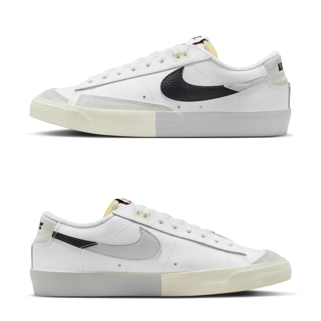 [歐鉉]NIKE BLAZER LOW '77 白黑灰 麂皮 皮革 解構 運動鞋 男鞋 DZ2544-100 | 蝦皮購物