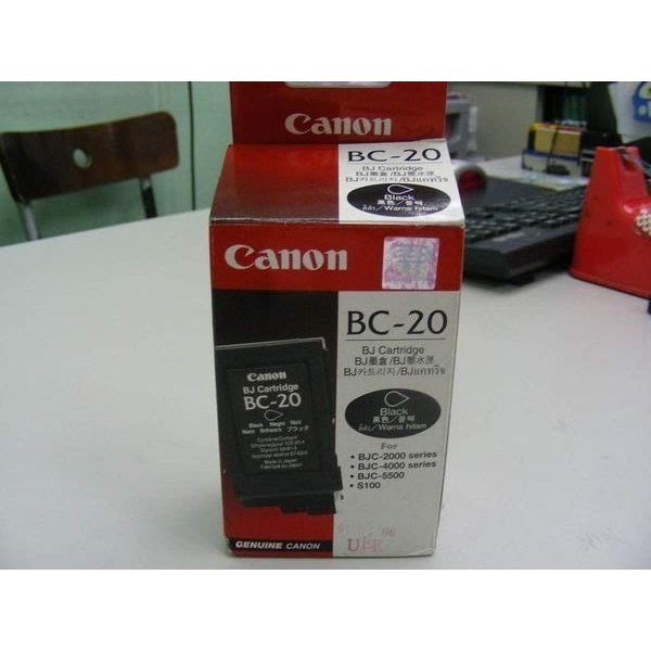 CANON BC-20 原廠黑色BJC-S100SP/2100SP/2000SP/5500T/5000-4XXX | 蝦皮購物