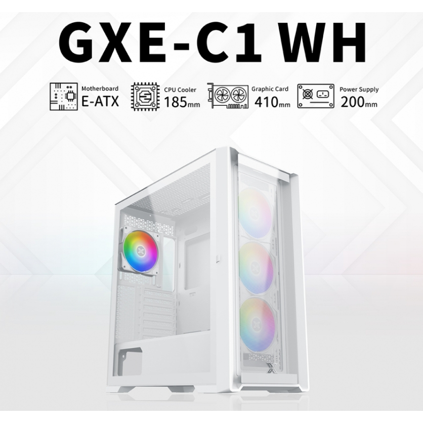 小白的生活工場*Xigmatek GXE-C1 WH 白色/內建4顆Z20A ARGB風扇/支援水冷系統/支援E-ATX | 蝦皮購物