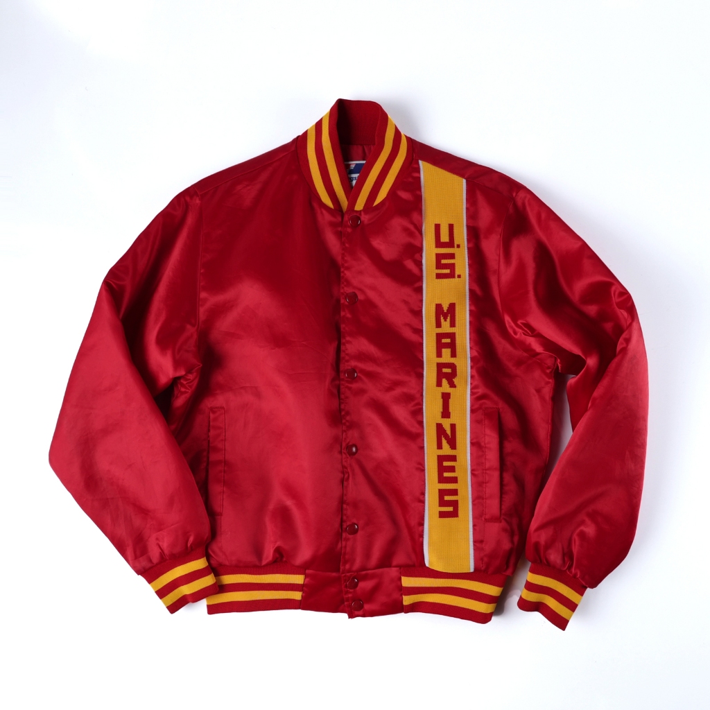 Marine × USMC / 80s Satin Bomber Jacket | 蝦皮購物