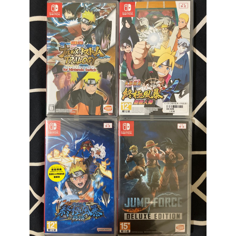 《全新二手可刷分期現貨速寄》NS SWITCH 火影忍者 羈絆 疾風傳 123 終極風暴4 慕留人傳 JUMPFORCE | 蝦皮購物
