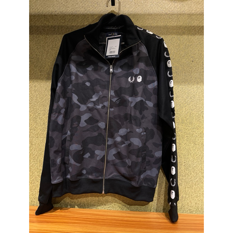 BAPE X FRED PERRY 聯名立領夾克 猿頭刺繡迷彩運動外套 男外套 夾克 上衣 薄外套 | 蝦皮購物