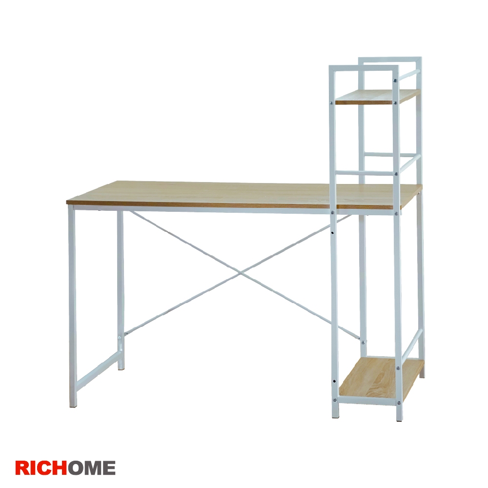 RICHOME 福利品 DE-203 雅達多功能 工作桌 (側邊收納) (層架方向可左右互換) 電腦桌 辦公桌 書桌 | 蝦皮購物