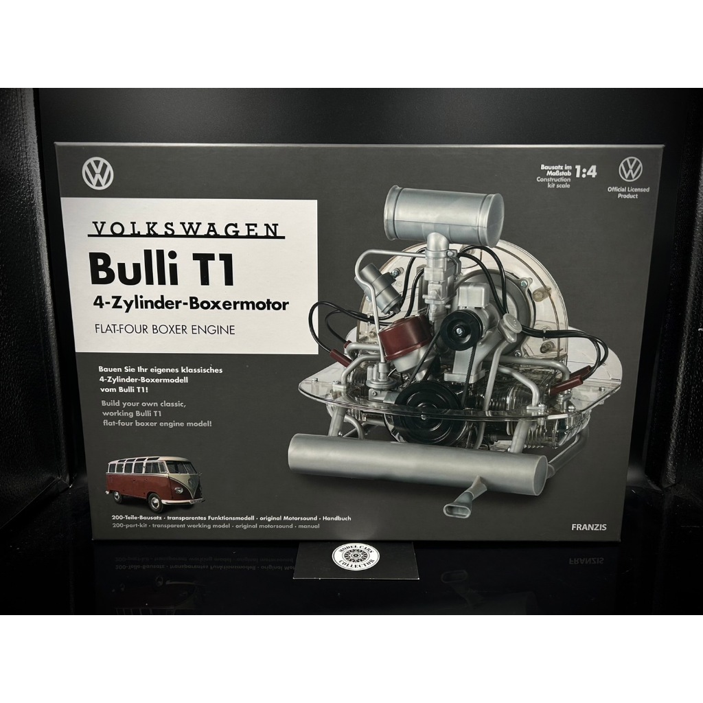 【收藏模人】Franzis VW Bulli T1 Boxer Engine 四缸 水平對臥引擎 帶聲光 1:4 1/4 | 蝦皮購物
