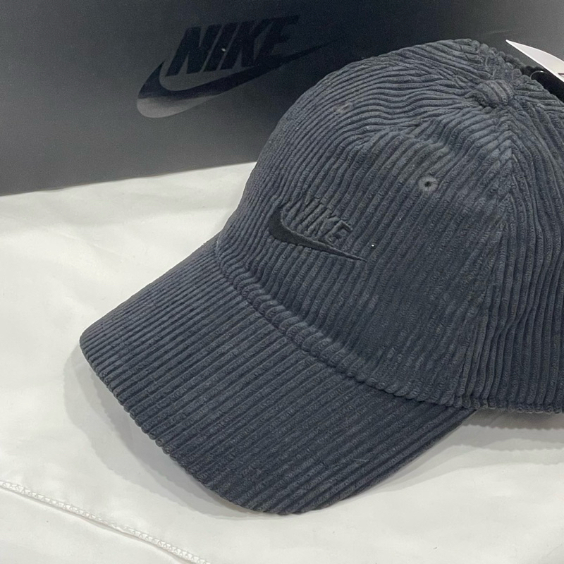 [Ban]NIKE CLUB CAP 黑色燈芯絨 可調式老帽 男女款 FB5375-010 | 蝦皮購物