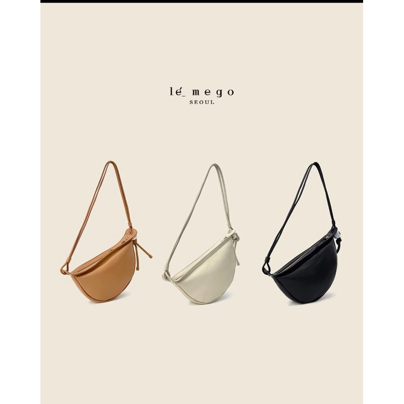 正韓 設計師品牌Lemego royce bag 半月包 可頌包 象牙白 全新品 | 蝦皮購物