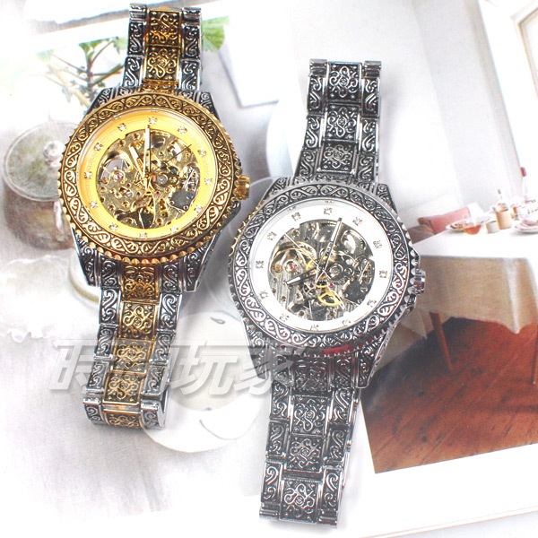 Forsining FTM-378G 原價6880 鏤空時尚機械男錶 自動上鍊 鑲鑽 機械錶 防水手錶 雕花【時間玩家】 | 蝦皮購物