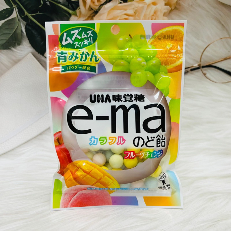 [大貨台日]日本 UHA味覺糖 e-ma ema 彩虹水果風味喉糖 50g 彩色喉糖 ^_^多款供選 | 蝦皮購物