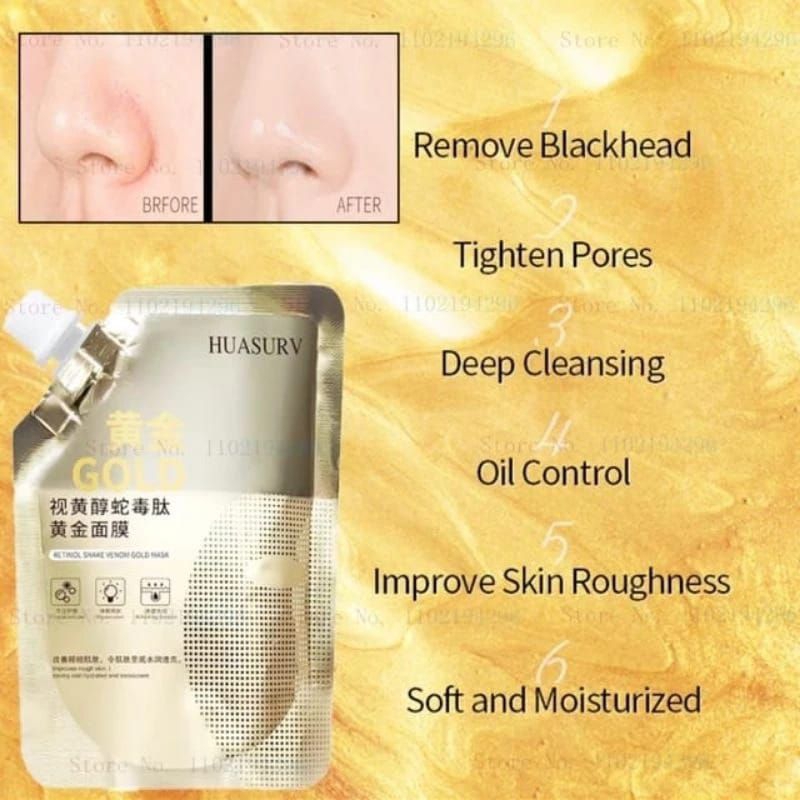 黃金面膜Masker Gold/Gold mask Mặt nạ vàng/หน้ากากทองคำ | 蝦皮購物