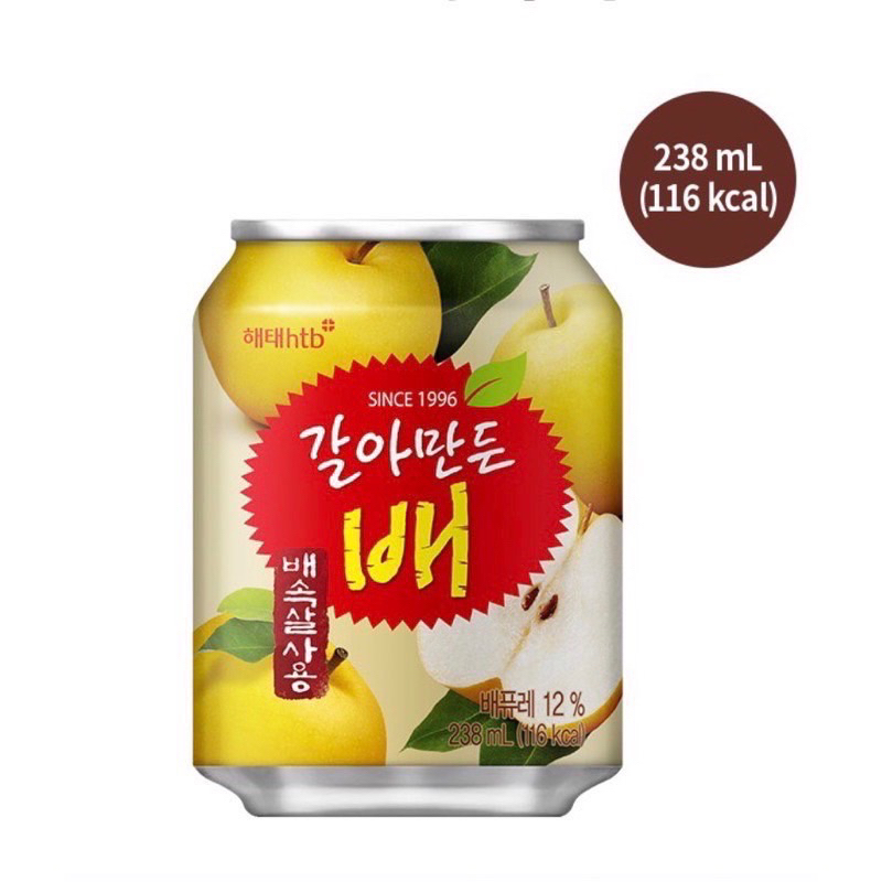 『韓日食糖』現貨‼️韓國🇰🇷HAITAI 海太 果汁系列🥫 水梨/青葡萄/椰果粒青葡萄果汁 238ml | 蝦皮購物