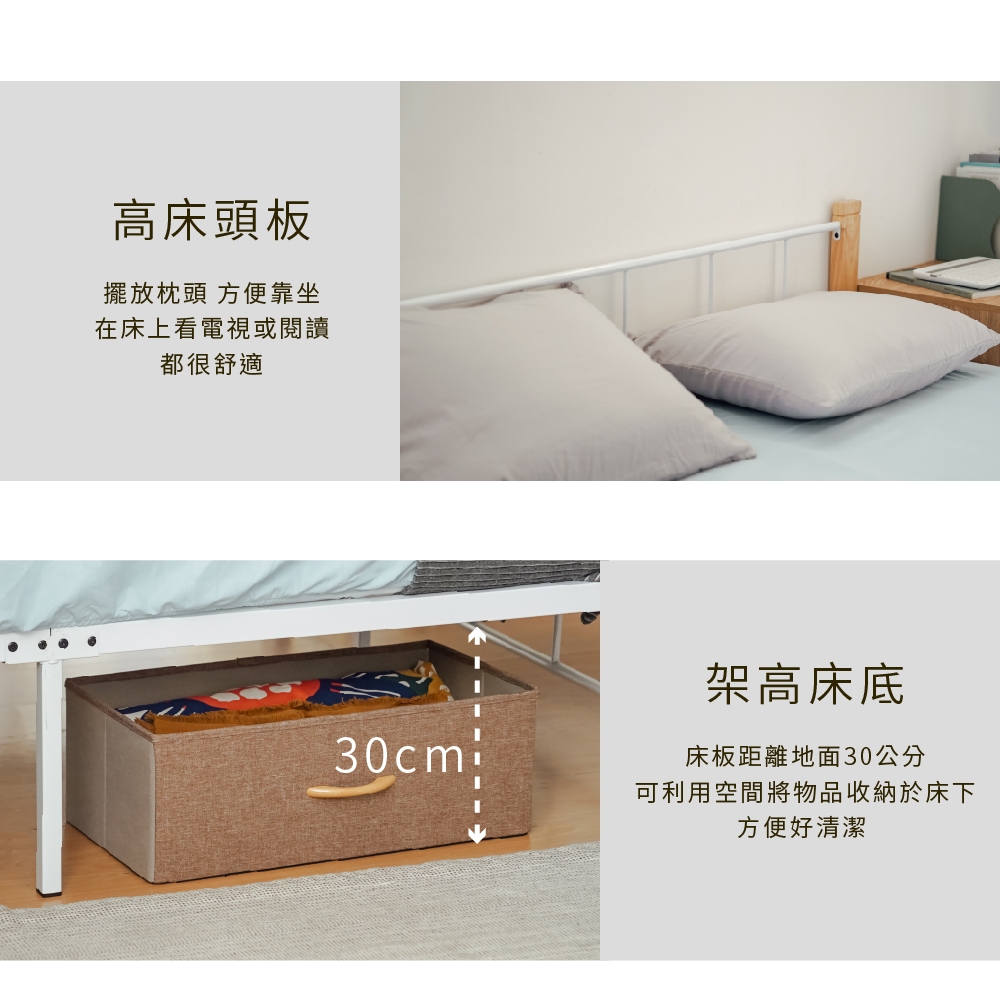 RICHOME 莎麗雙人床(5呎)(離地設計) 雙人床架 床架 BE276 | 蝦皮購物