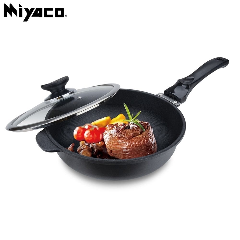 🌟台灣製/可鐵鏟🌟不沾鍋 平煎鍋 深平鍋 26/28/30/32cm Miyaco 米雅可 遠紅外線陶瓷寬底深型平底鍋 | 蝦皮購物