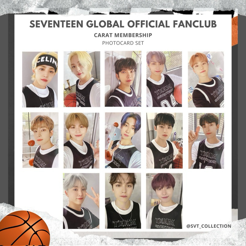 SEVENTEEN CARAT MEMBERSHIP KIT 克拉 會員禮 小卡 籃球 機長榮 | 蝦皮購物