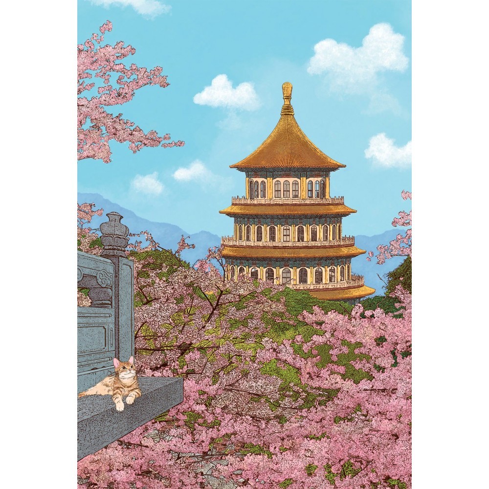 P2 - 林宗範系列-三月裡的天元宮 300片拼圖 S3-020 | 蝦皮購物