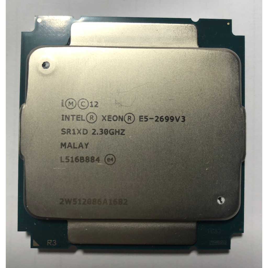 Intel Xeon E5-2699V3(中古良品)，18核36緒，最大超頻3.60GHz， 腳位LGA2011-3 | 蝦皮購物