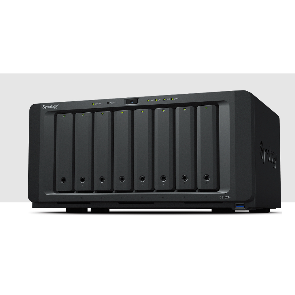 二手Synology NAS DS1821+搭配2顆Ironwolf NAS 16T硬碟及高速網卡E10G18-T1 | 蝦皮購物