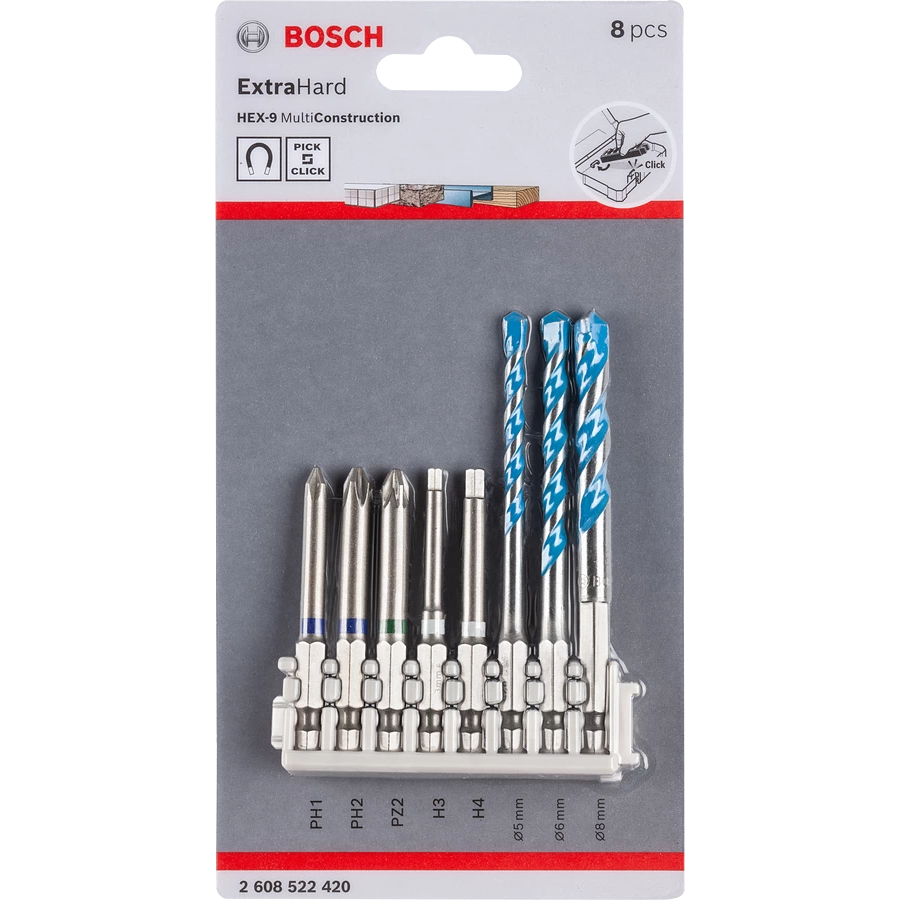 [進化吧工具屋]含稅* BOSCH 博世 PICK&CLICK系列 六角柄鐵工 / 萬用 鑽頭 + 起子頭 | 蝦皮購物