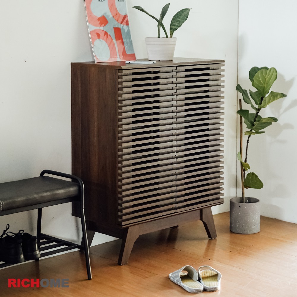 RICHOME 福利品 SC-222 克里斯雙門櫃 玄關櫃 收納櫃 置物櫃 鞋櫃 門櫃 臥室 層櫃 格柵 餐櫃 | 蝦皮購物
