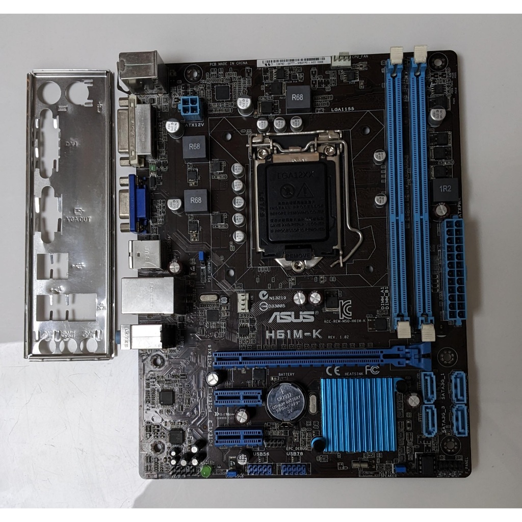 1155 華碩 H61M-K 支援 INTEL 2/3代 i3/i5/i7 CPU | 蝦皮購物