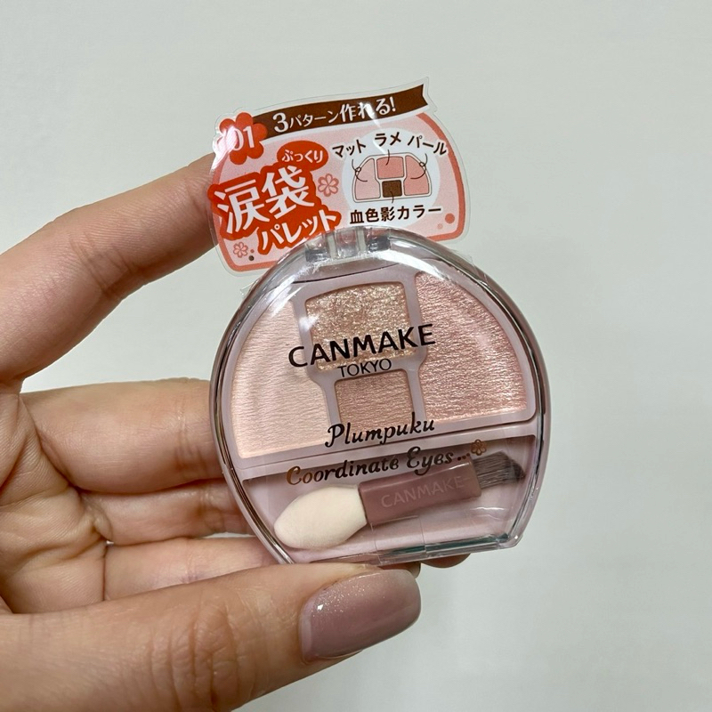 日本Canmake 01 杏色 臥蠶打亮眼影盤(現貨） | 蝦皮購物