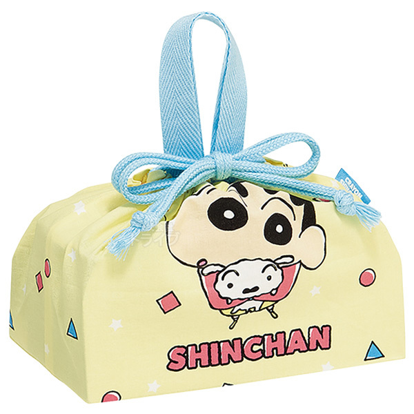 =海神坊=日本製 607691 Skater KB7 蠟筆小新 束口手提袋 100%純綿便當袋午餐袋飯盒袋野餐袋2.5L | 蝦皮購物