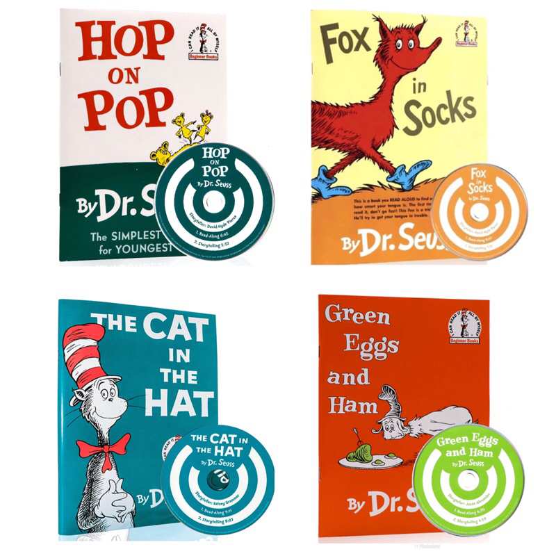 正版平裝含CD Dr. Seuss’s ABC/ The cat in the hat/ Fox in socks | 蝦皮購物