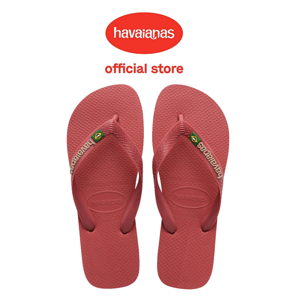 Havaianas 哈瓦仕 拖鞋 男女鞋 夾腳拖 國旗 酒紅 Brasil Logo 4110850-5190U | 蝦皮購物