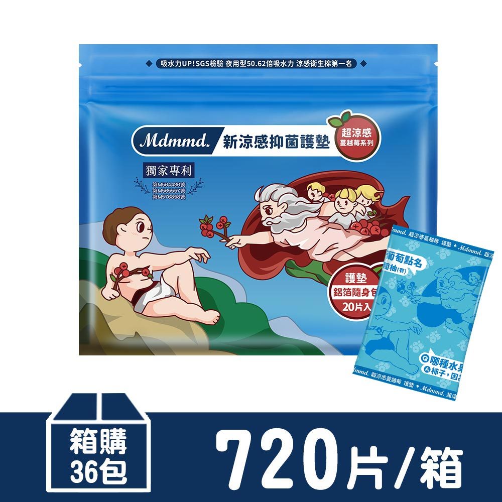 Mdmmd. 明洞國際 新涼感抑菌護墊-超涼感蔓越莓後宮護墊 15cm/20片 36包箱購組【官方直營】 | 蝦皮購物